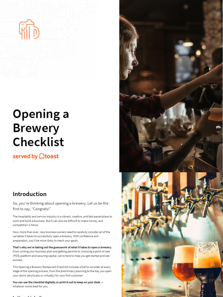Opening A Brewery Checklist | PDF