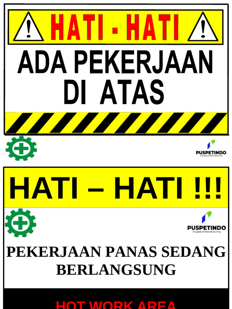 Sign Bekerja Di Ketinggian | PDF