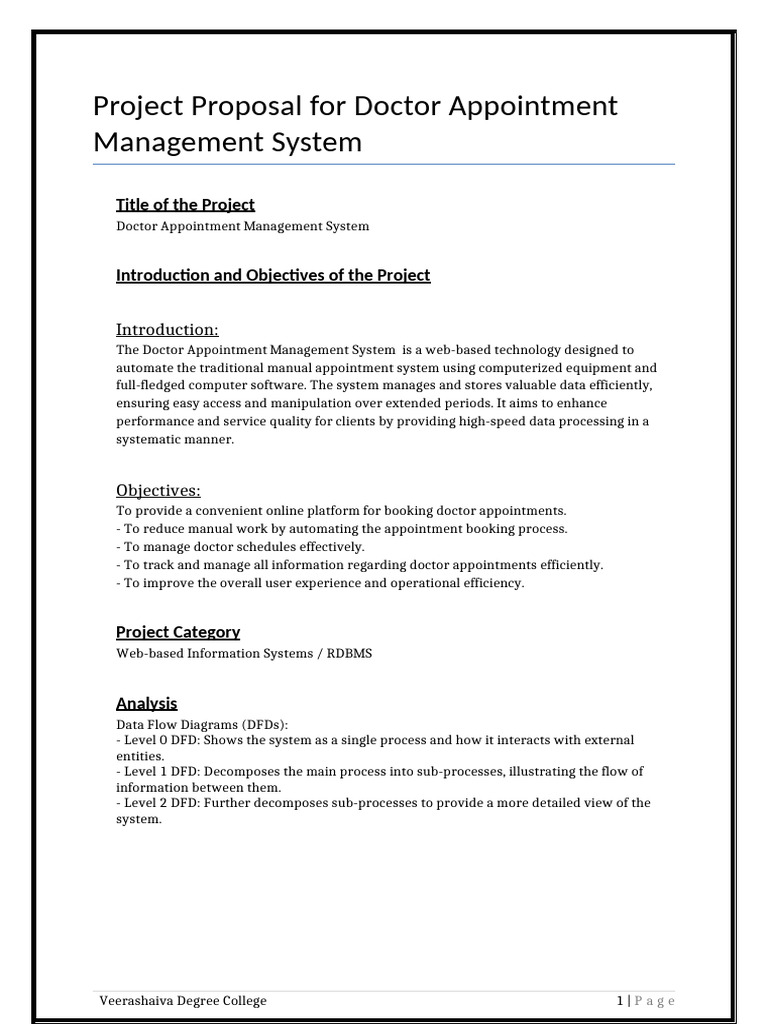 Dams Project Proposal Pdf