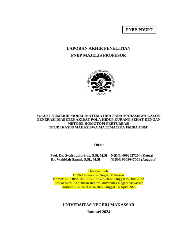 SyafruddinSide UNM PNBPProfesor2024 | PDF