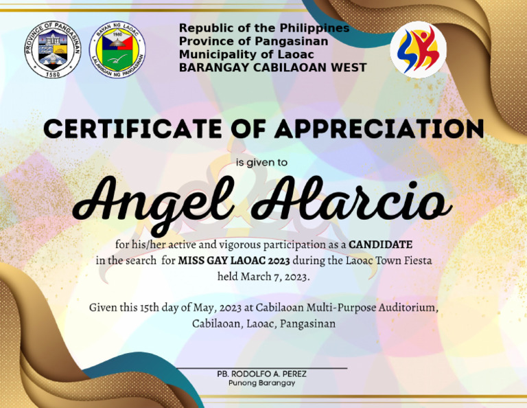 Certificate Fiesta | PDF