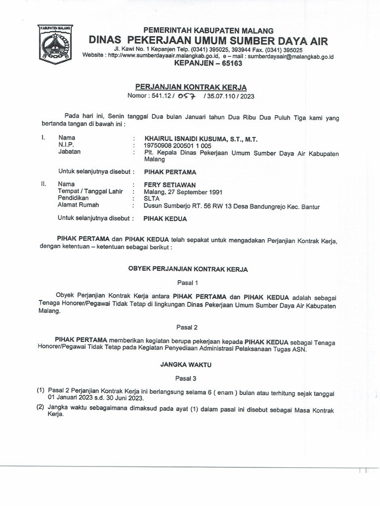 SPK 2023 - Fery Setiawan | PDF