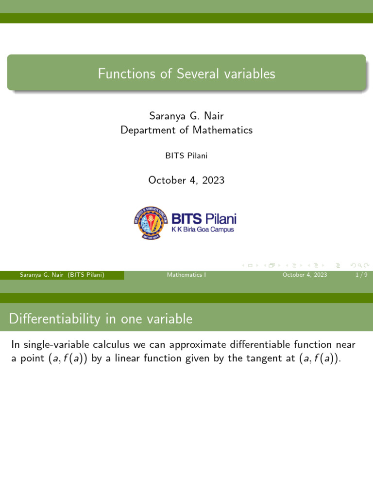 Lec 21 - Differentiability | PDF