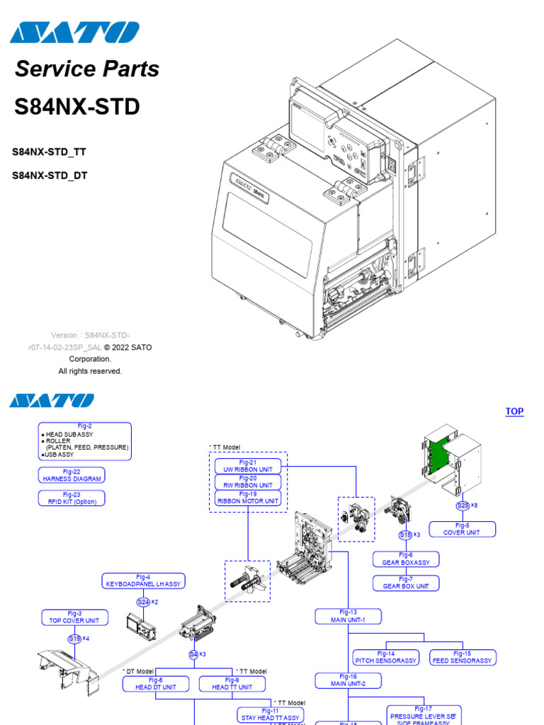 Service Parts List - S84NX (STD) - Main+RFID | PDF