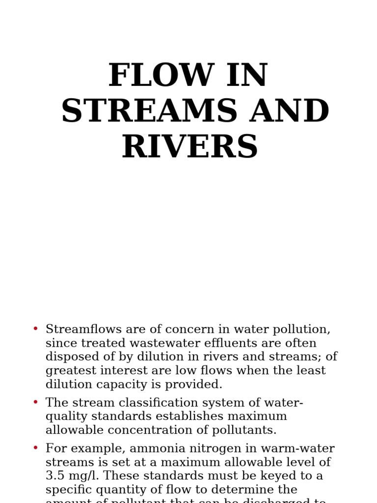 4.Flow in Stream and Rivers | PDF