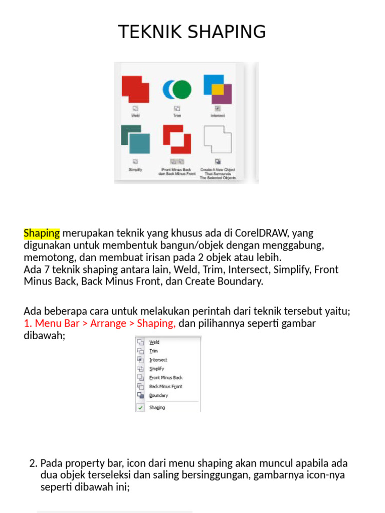 Teknik Shaping | PDF