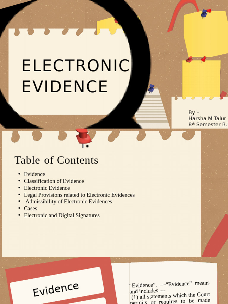 Electronic Evidence | PDF