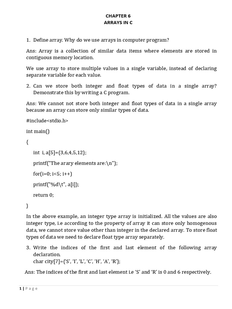 Chapter 6 Exercise | PDF