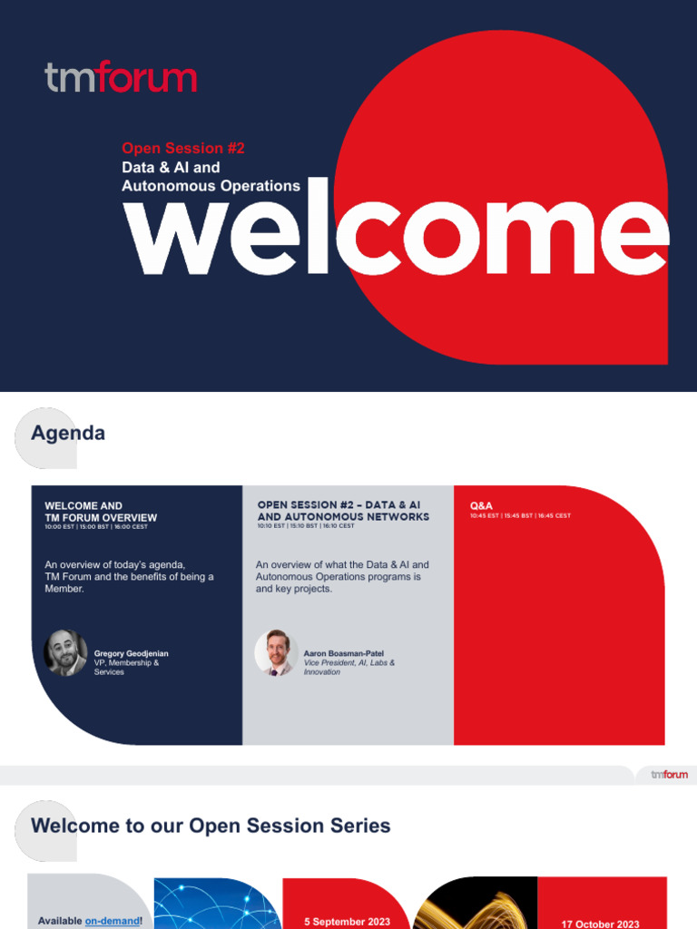 TM Forum-Open Session #2-Data & AI and Autonomous Operations EMEA ...