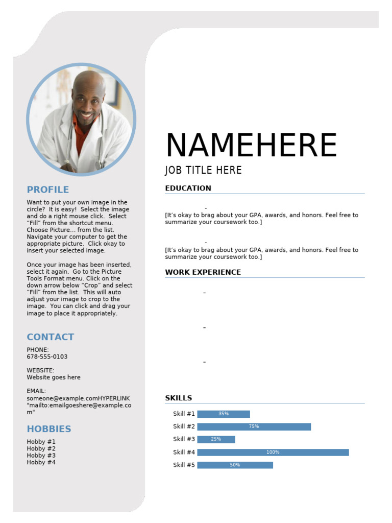 Bold Resume Template Ms Word | PDF
