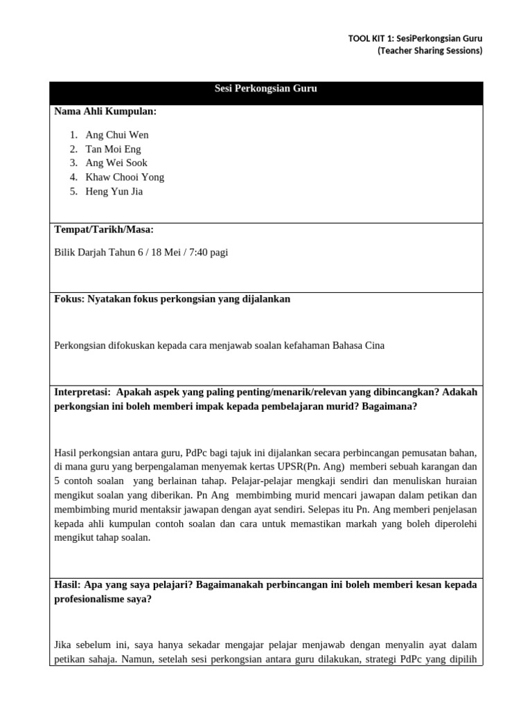 PLC Teacher Sharing BC | PDF