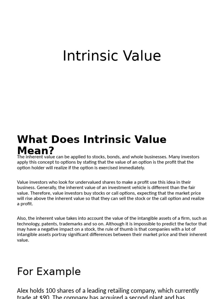 Intrinsic Value | PDF