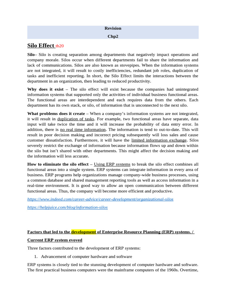 ERP 2 Development of ERP | PDF