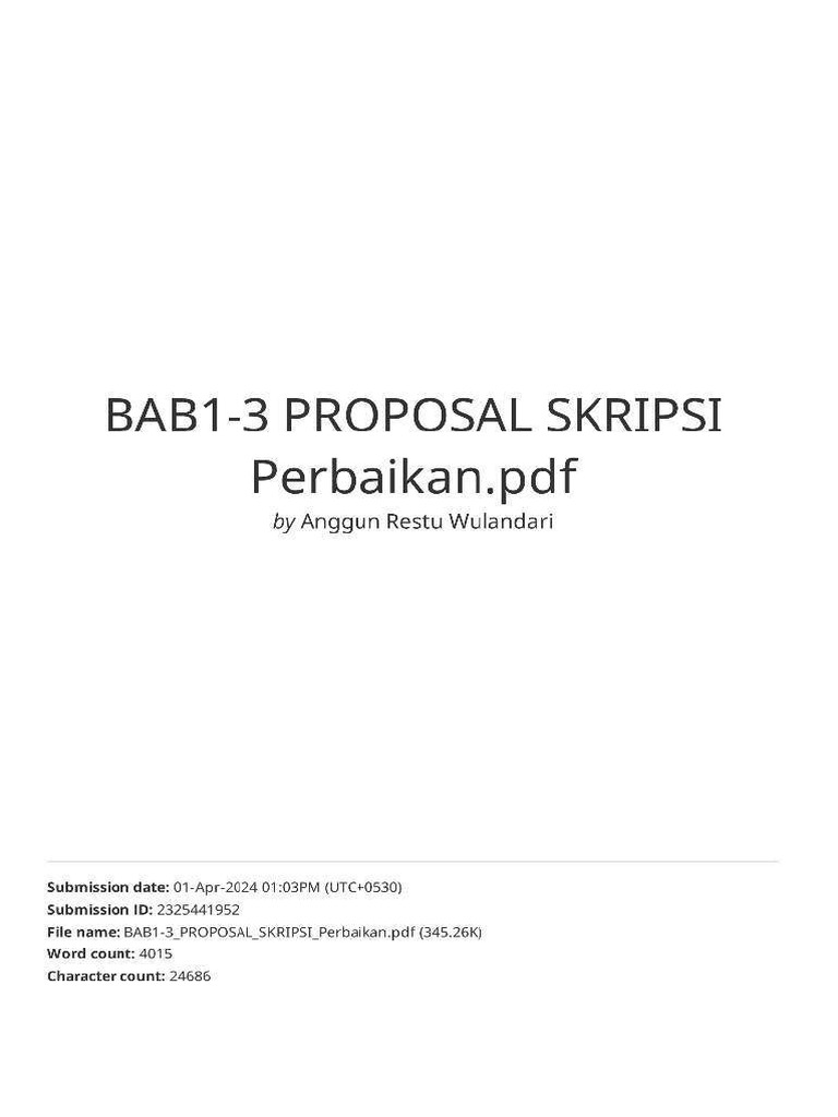 Proposal BAB I-III Perbaikan - Compressed | PDF