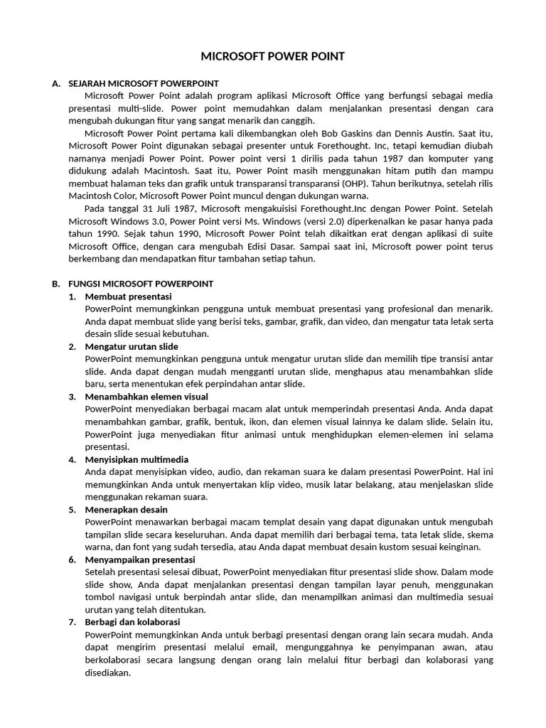 Microsoft Power Point | PDF