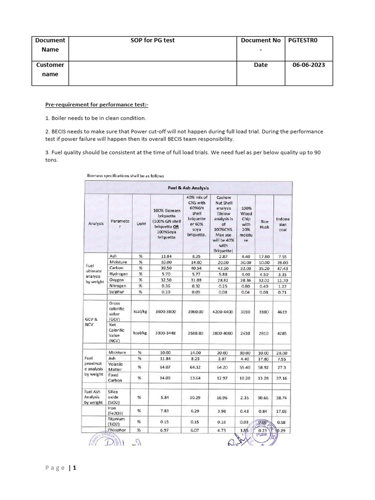 BECIS - PG Test Procedure. | PDF