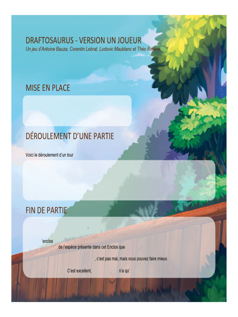 Draftosaurus SoloMode V1 FR | PDF