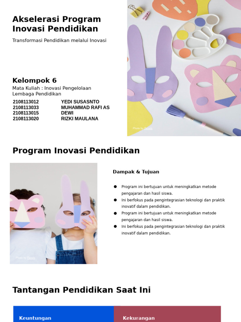 Akselerasi Program Inovasi Pendidikan - Kel. 6 | PDF