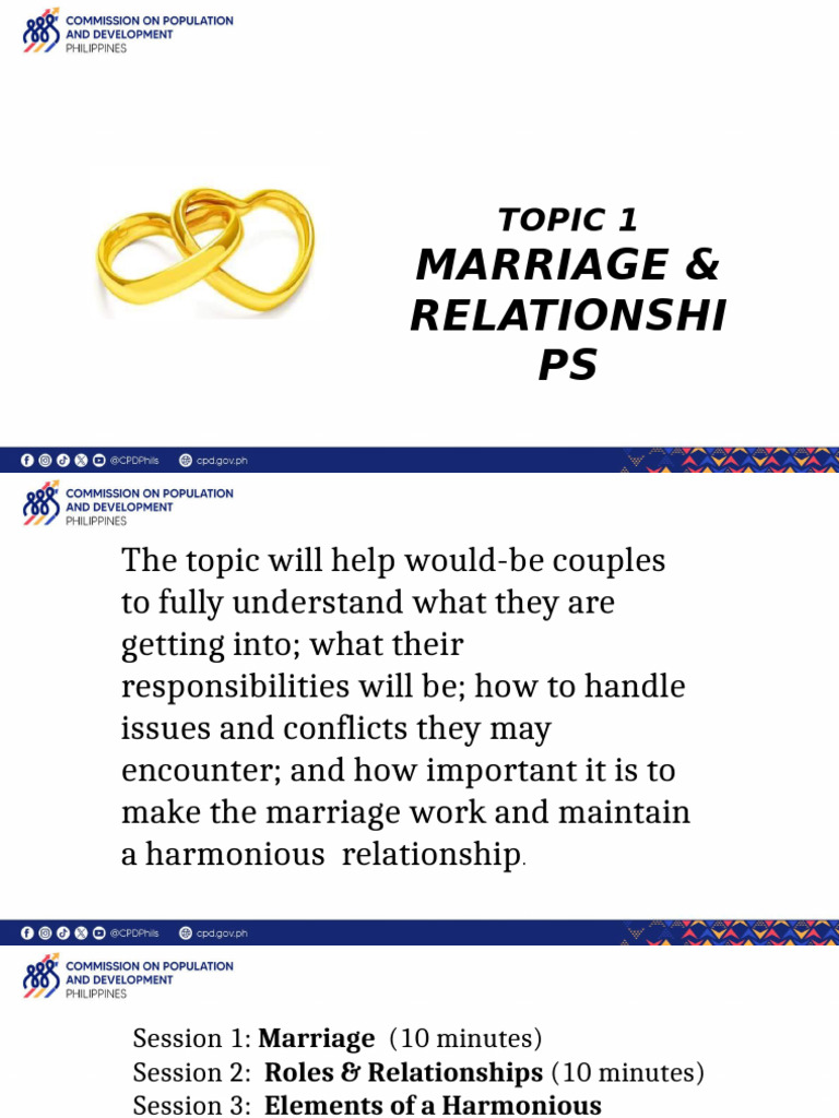 Topic 1 Marriage and Relationship | PDF