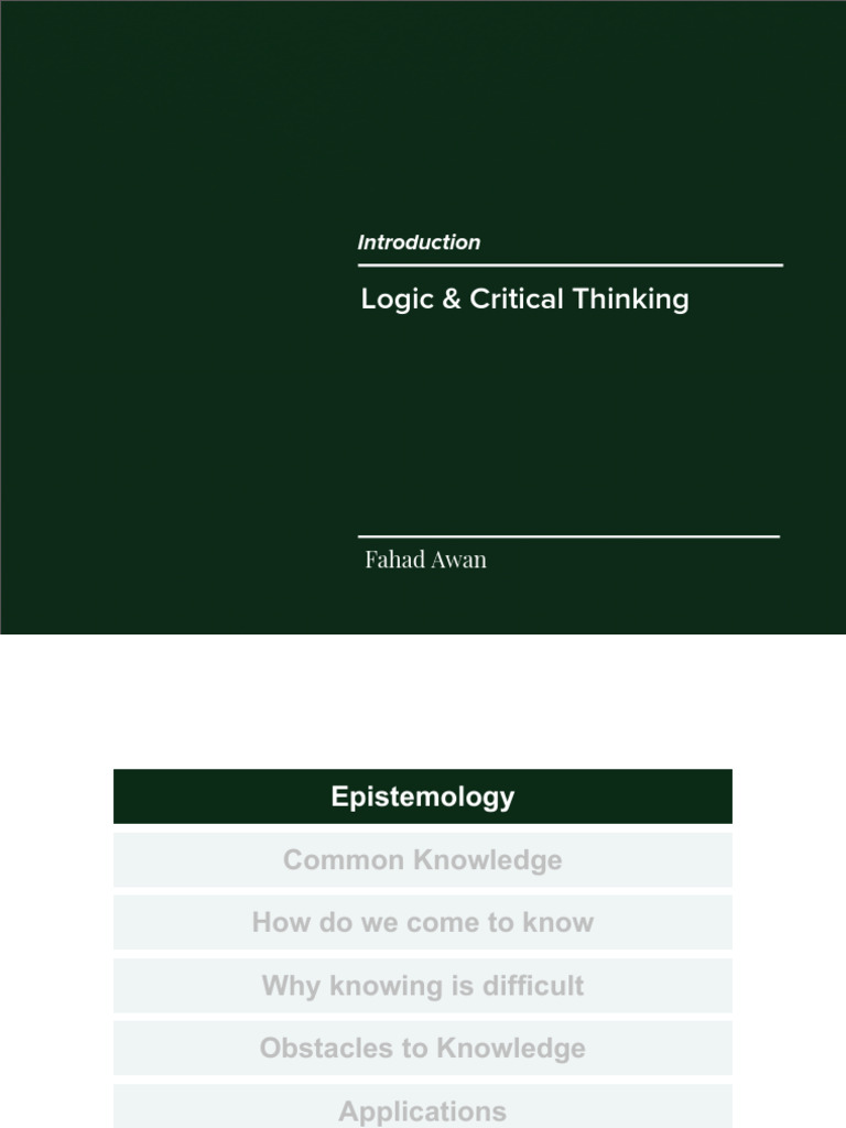 Logic Class 4 | PDF