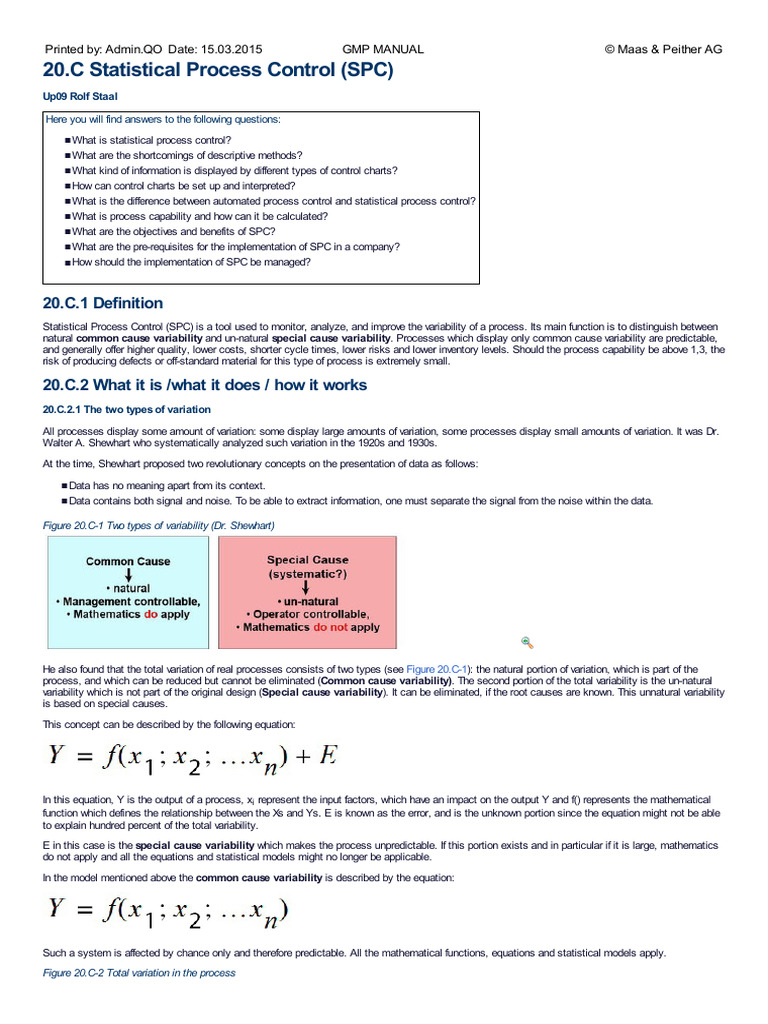 20.C Statistical Process Control (SPC) | PDF
