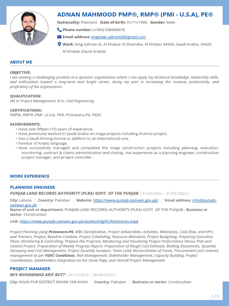 Sample Europas Resume | PDF