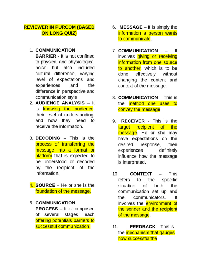 Reviewer in Purcom | PDF