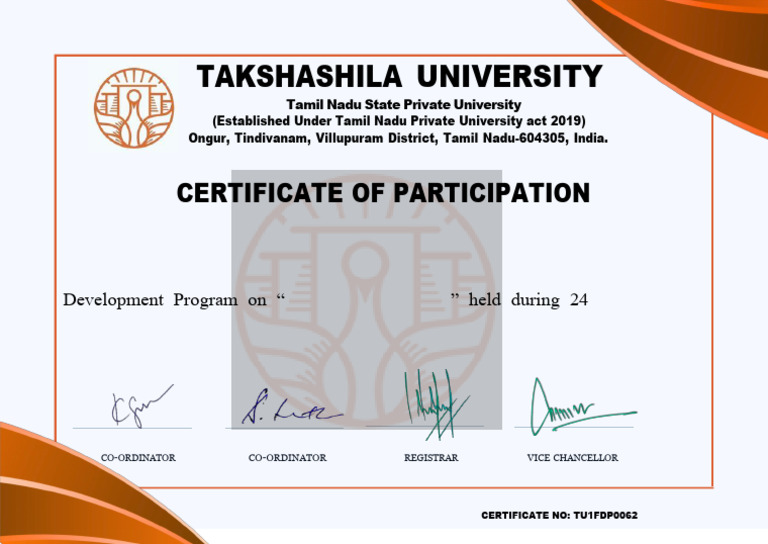 Cerificate FDP | PDF | Wellness