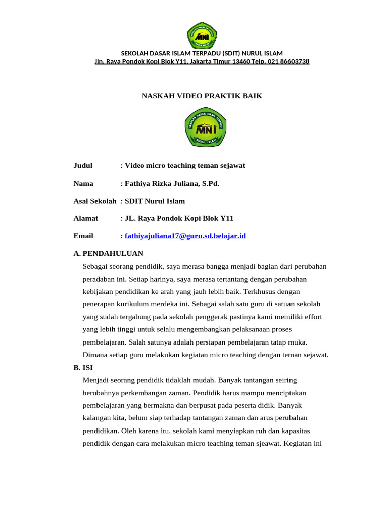 Naskah Praktik Baik | PDF