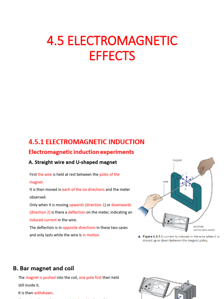 Igcse Physics CH 4.5 Elecrtromagnetic Effects | PDF