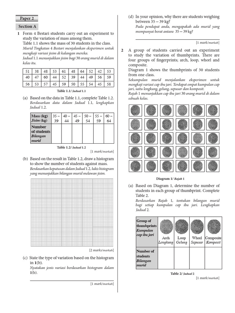 Form 4 Sains Paper 2 | PDF