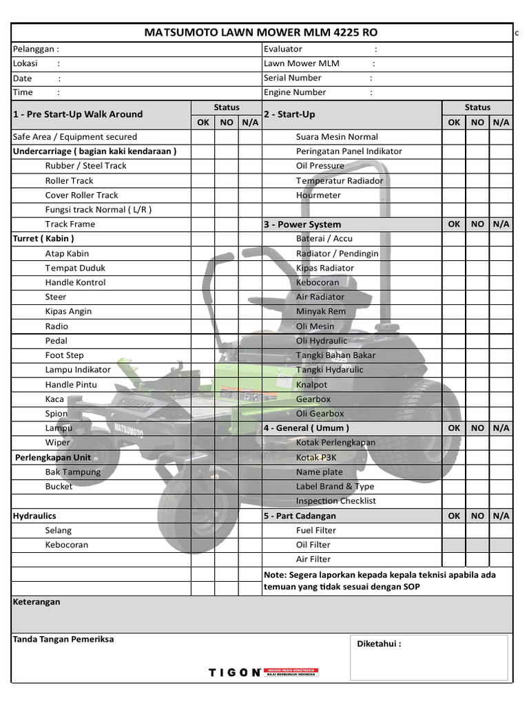 Form QC Lawn Mower | PDF