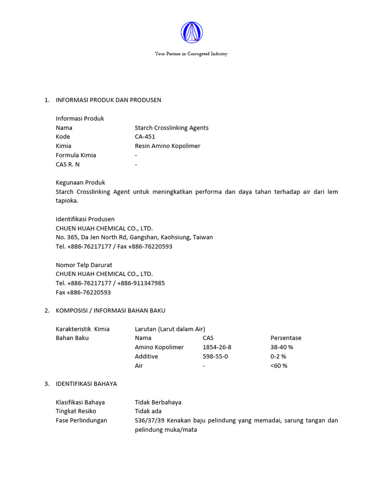 Starch Crosslinking Agent | PDF