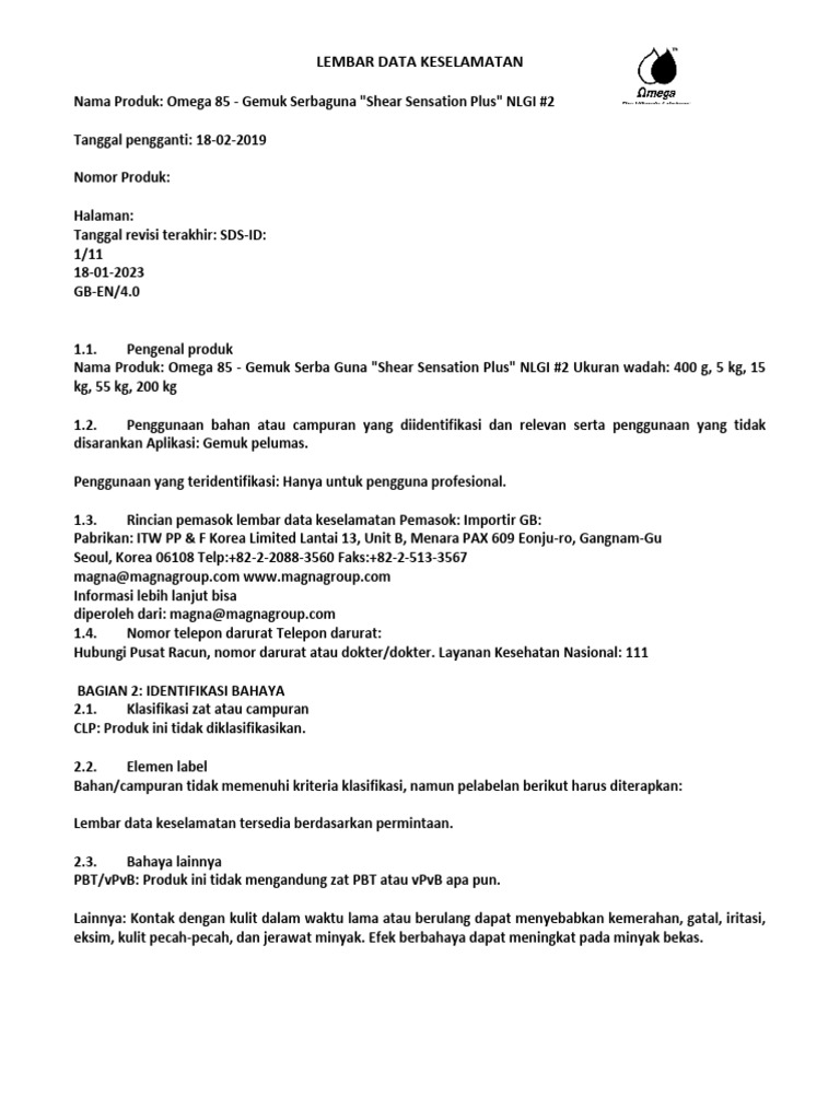 Omega 85 | PDF