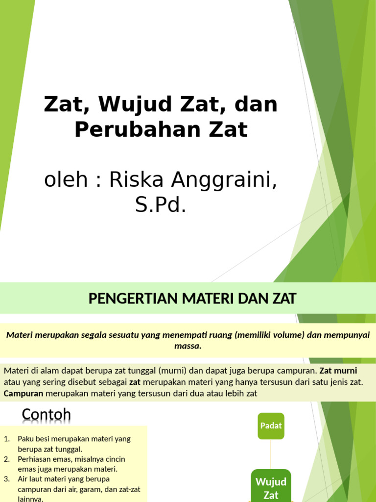 Zat, Wujud Zat, dan Perubahannya | PDF
