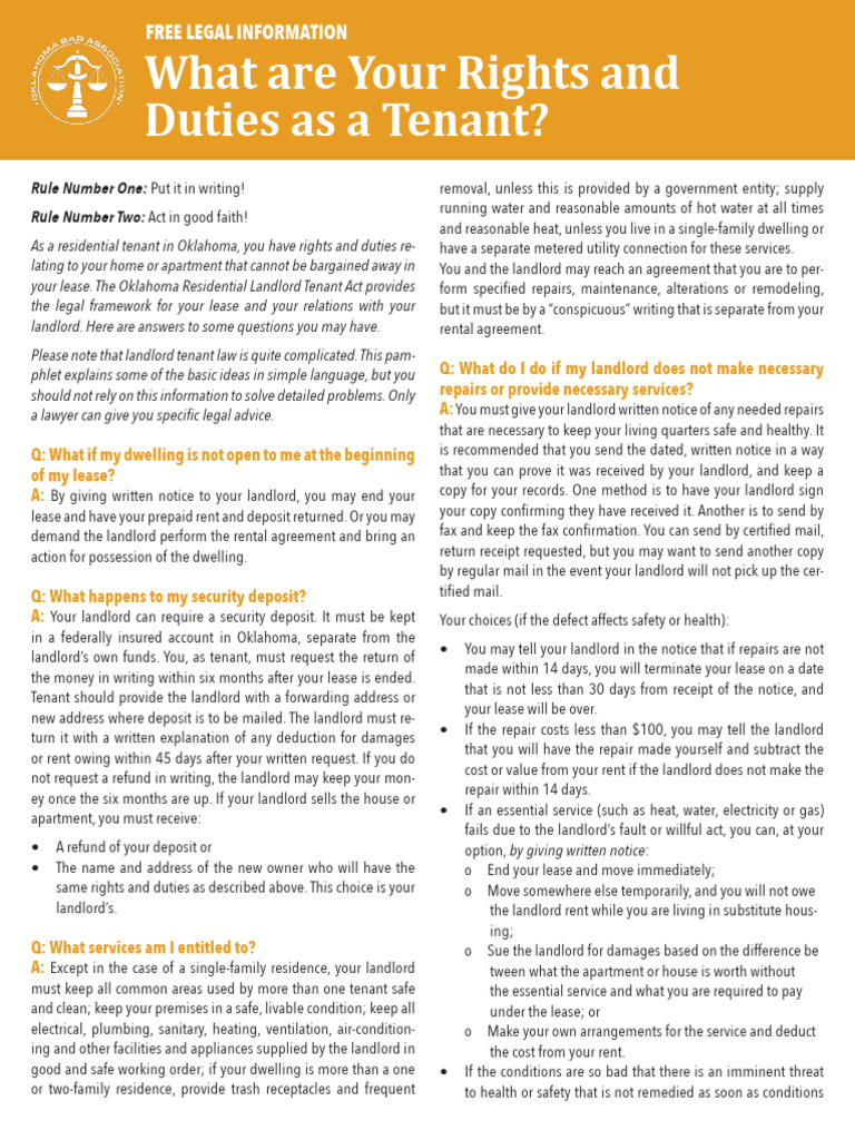 What Are Your Rights and Duties As A Tenant | PDF | Leasehold Estate | Law