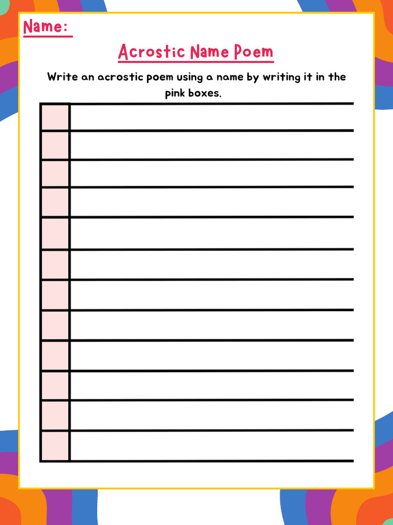 Acrostic Name Poem | PDF