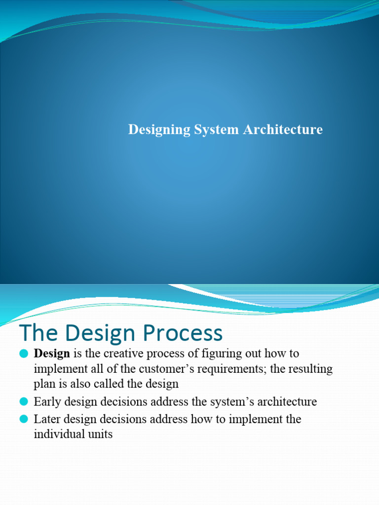 Designing System Architecture | PDF