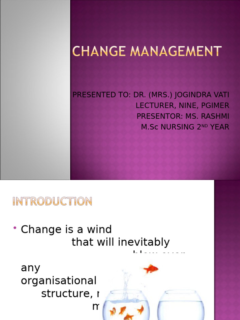 Change Management Presentation | PDF