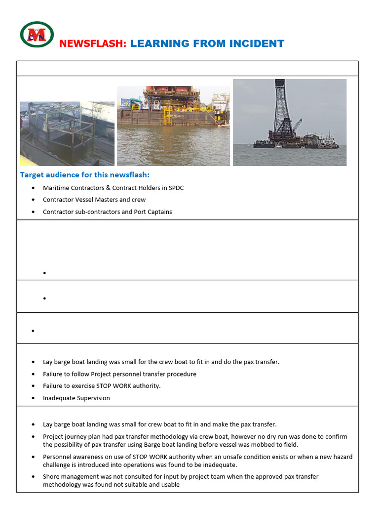 Personnel Transfer Using Basket LFI | PDF
