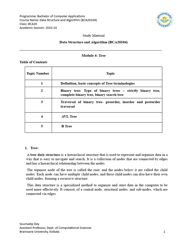 Data Structure and Algorithms Module 4 | PDF
