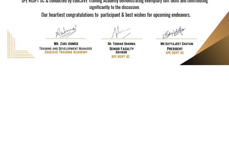 spe certificate | PDF