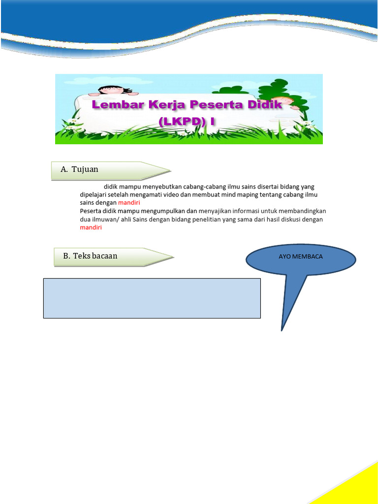 LKPD Hakikat Ilmu Sains Kelas 7 | PDF | Ilmu Sosial