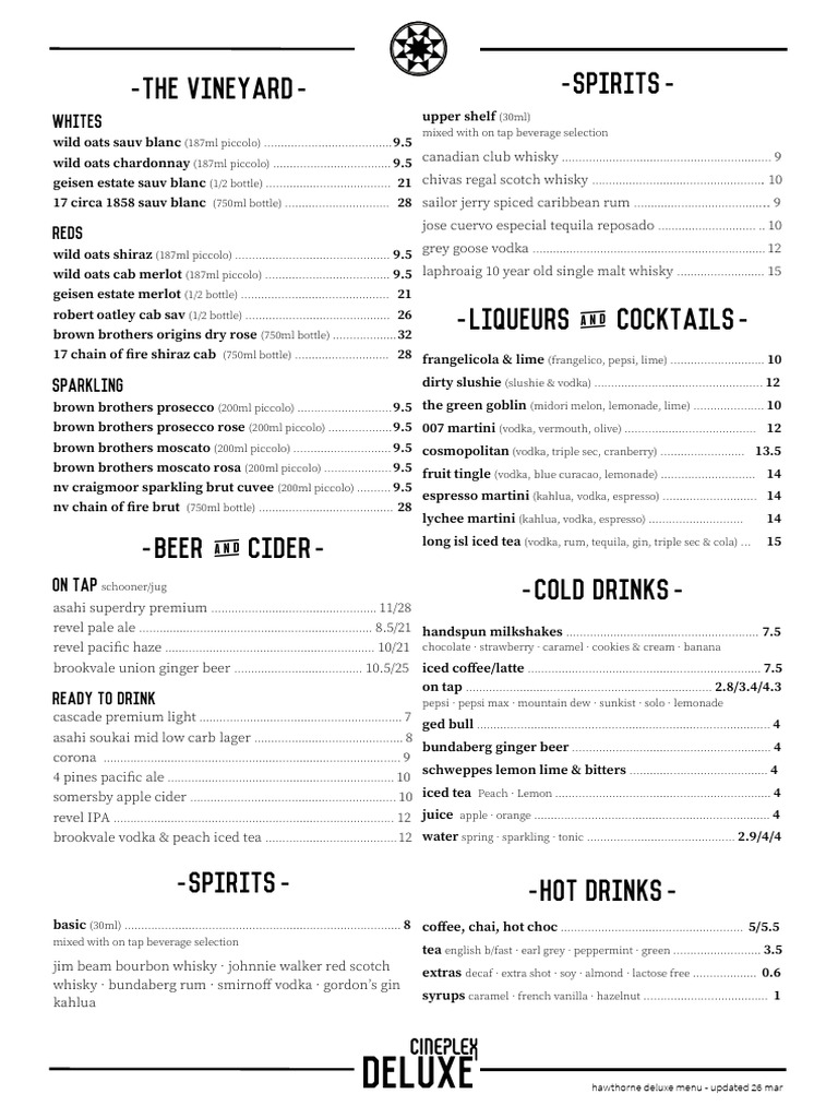 Deluxe Menu | PDF