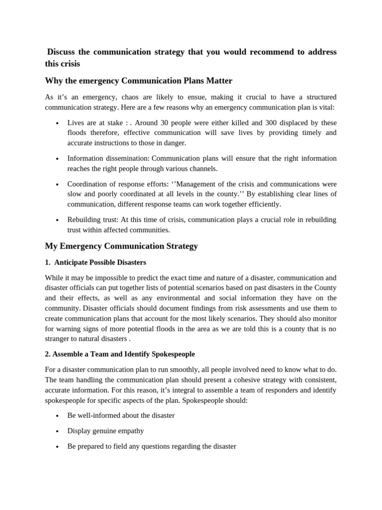 Communication Strategy | PDF