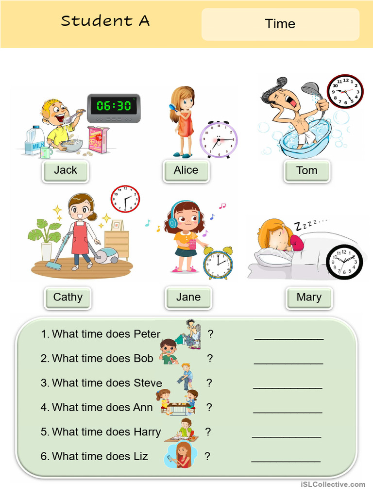 Telling The Time and Daily Routines | PDF