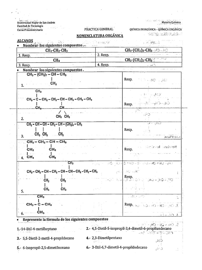 Prefas Alcanos, Alquenos, Alquinos | PDF