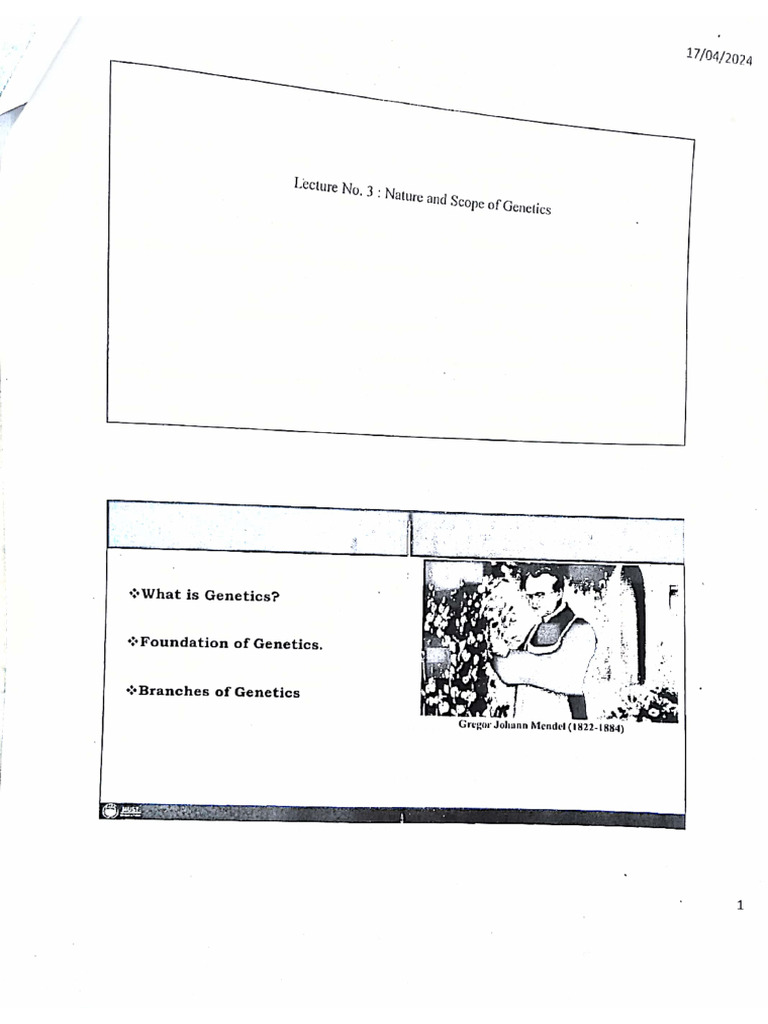 Nature and Scope of Genetics | PDF