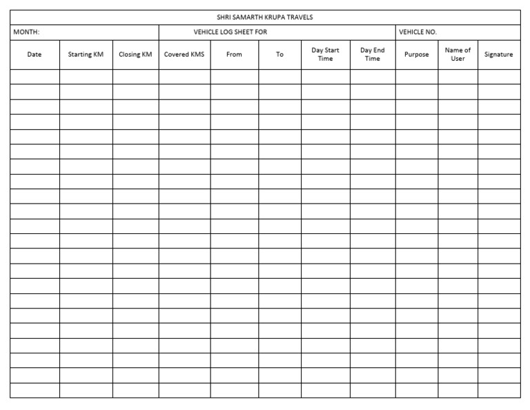 Shri Samarth Krupa Travels | PDF