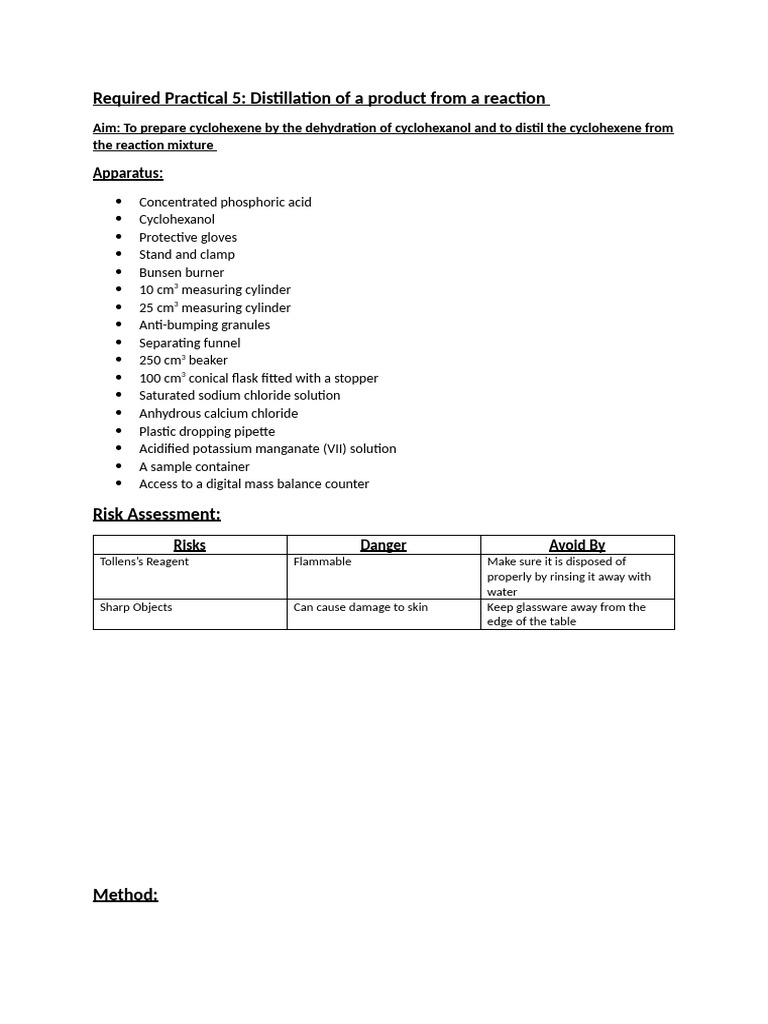 CPAC Required Practical 5 | PDF